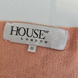 House of CB | Tops | House Of Cb London Bertille Peach Zigzag Bandage ...